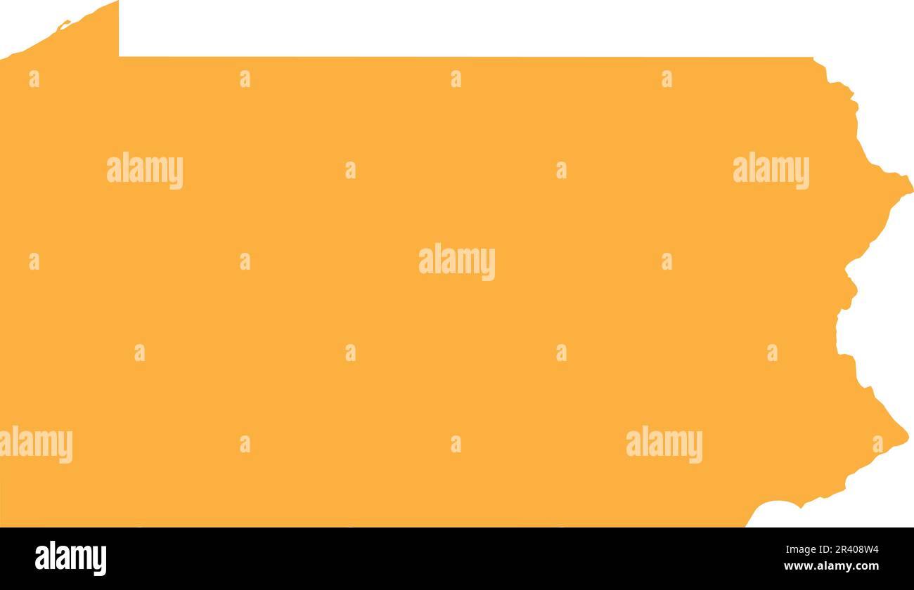 ORANGE CMYK color map of PENNSYLVANIA, USA Stock Vector Image & Art - Alamy