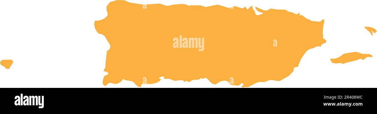ORANGE CMYK color map of PUERTO RICO, USA Stock Vector Image & Art - Alamy