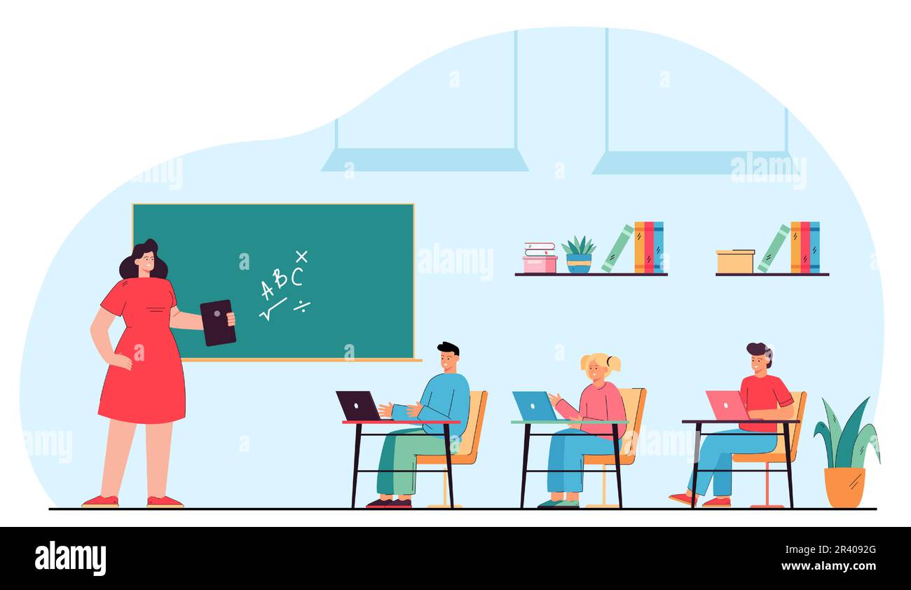 Math teacher in background Stock Vector Images - Alamy