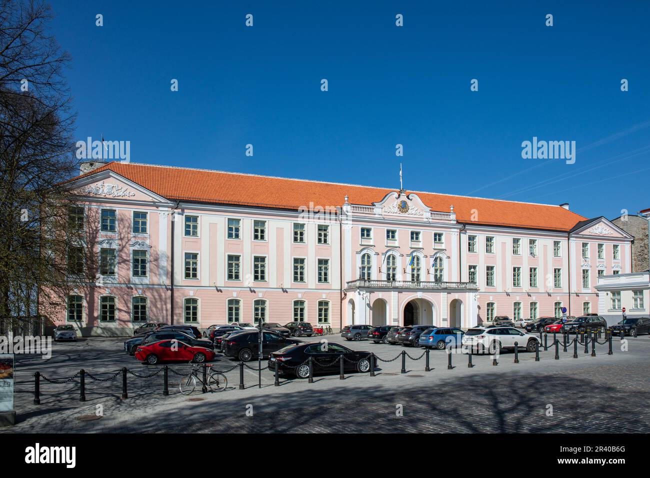 Riigikogu, the Parliament building of Estonia in Toompea hill, Tallinn ...