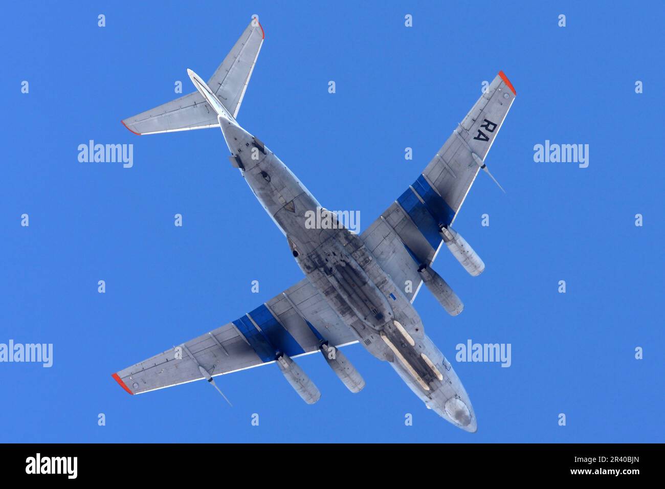 An IL-76VKP military command aircraft of the Russian Air Force in ...