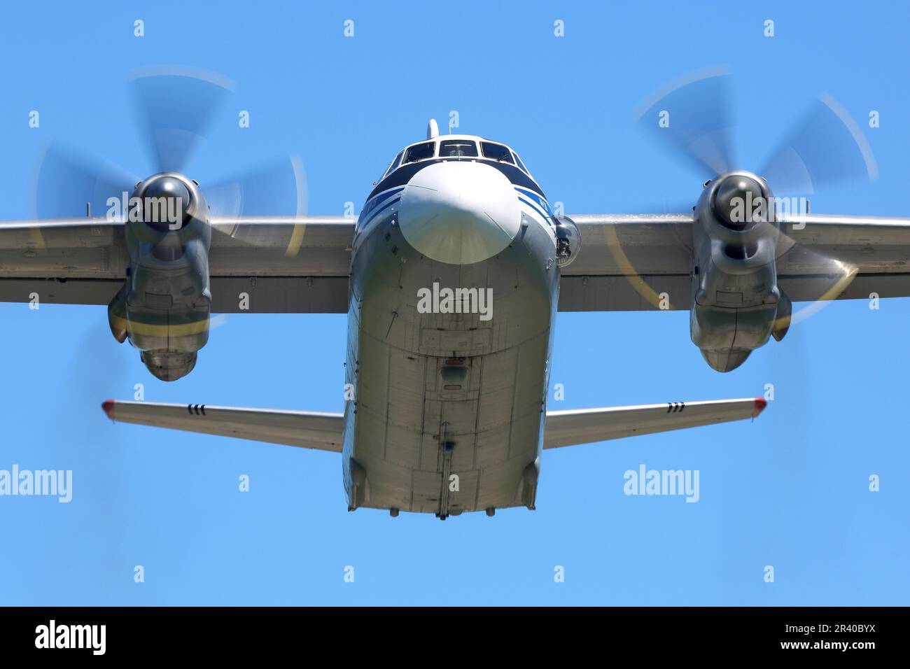 An An-26 military transport airplane of the Russian Air Force taking ...
