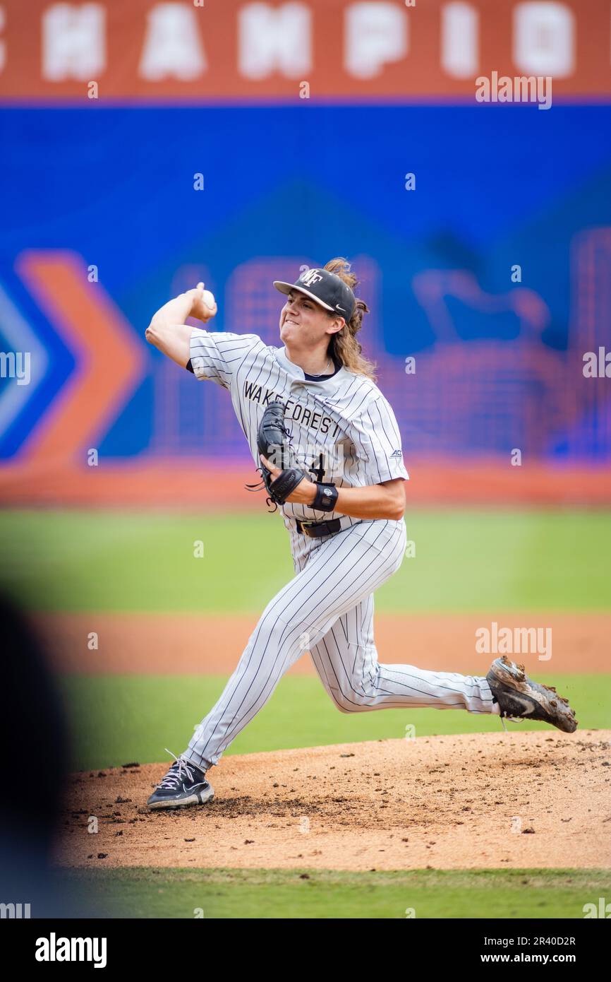 Durham, NC, USA. 25th May, 2023. Wake Forest Demon Deacons pitcher ...