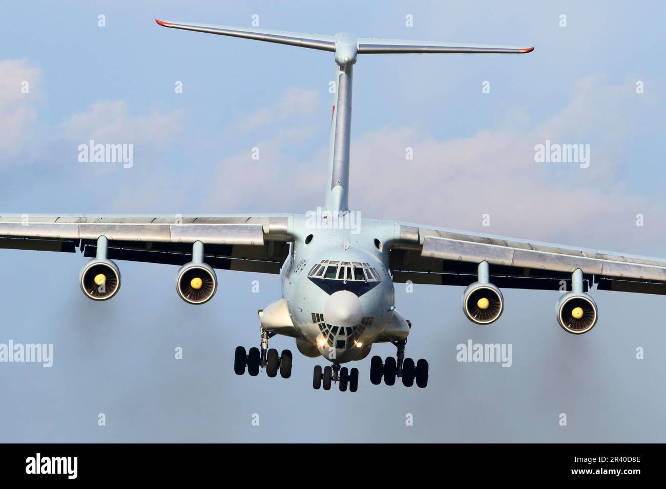 An IL-76MD military transport aircraft of the Russian Air Force ...