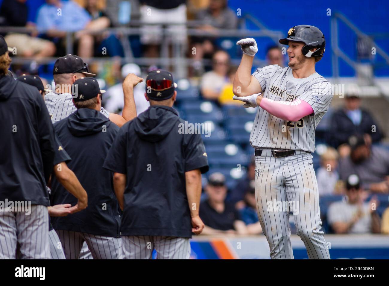 Durham, NC, USA. 25th May, 2023. Wake Forest Demon Deacons infielder ...
