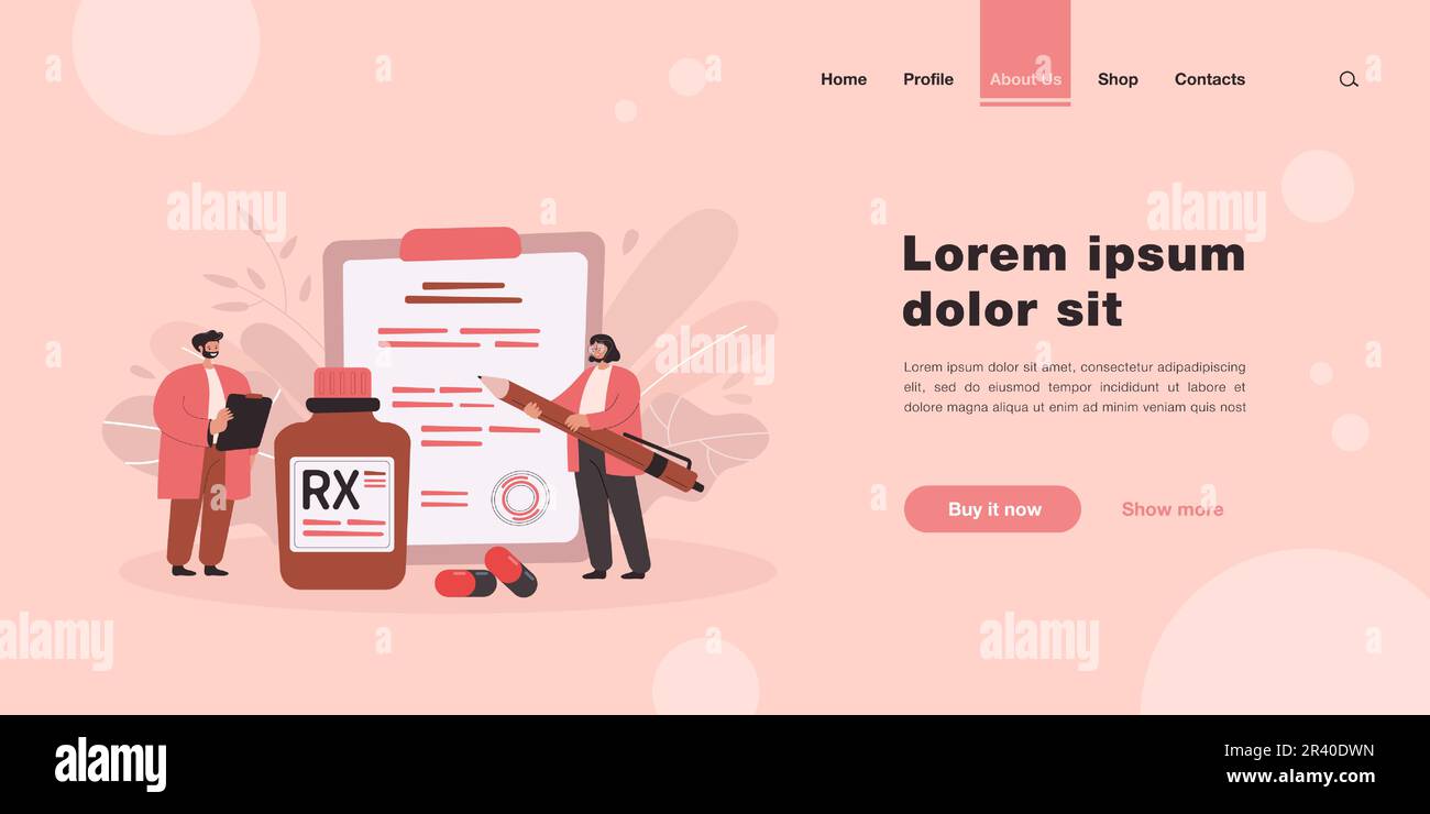 RX prescription flat vector illustration Stock Vector Image & Art - Alamy