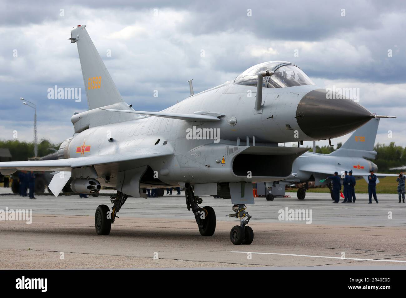 A People's Liberation Army Air Force J-10A military plane taxiing at ...