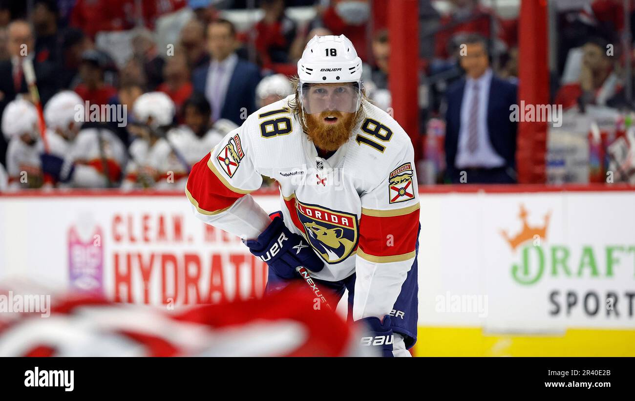 Florida Panthers' Marc Staal (18) watches the puck Carolina Hurricanes ...