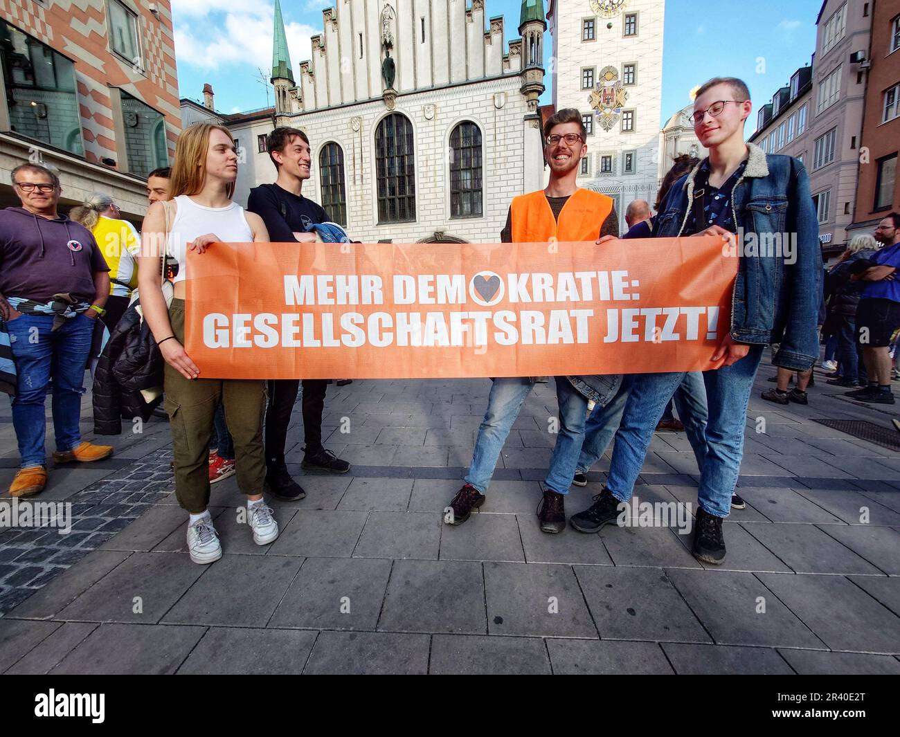 Munich, Bavaria, Germany. 25th May, 2023. Members of Letzte Generation ...