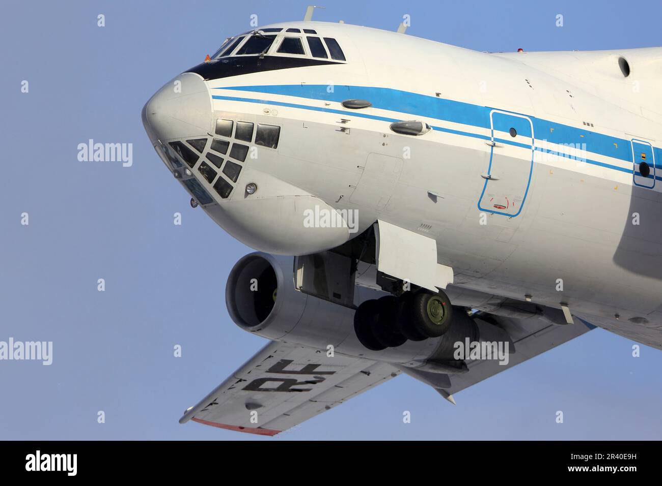 An IL-76MD military transport aircraft of the Russian Air Force ...