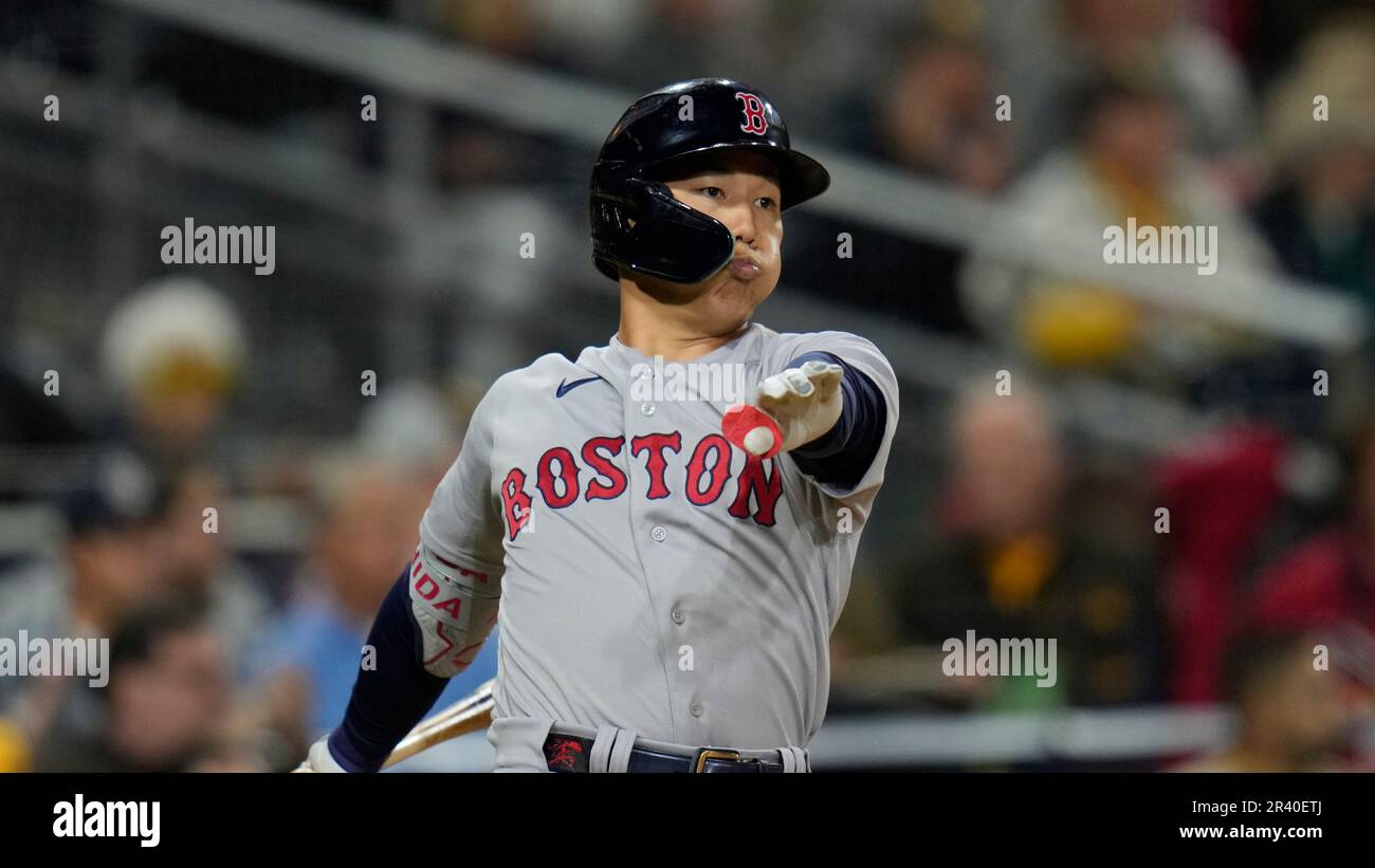 Boston Red Sox's Masataka Yoshida batting during the fourth inning of a ...