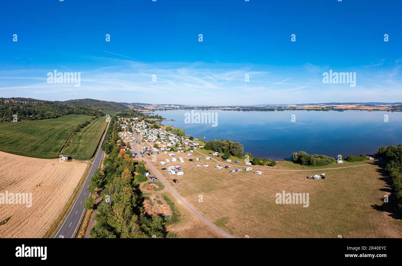 Camping Kelbra Reservoir Thuringia Stock Photo - Alamy