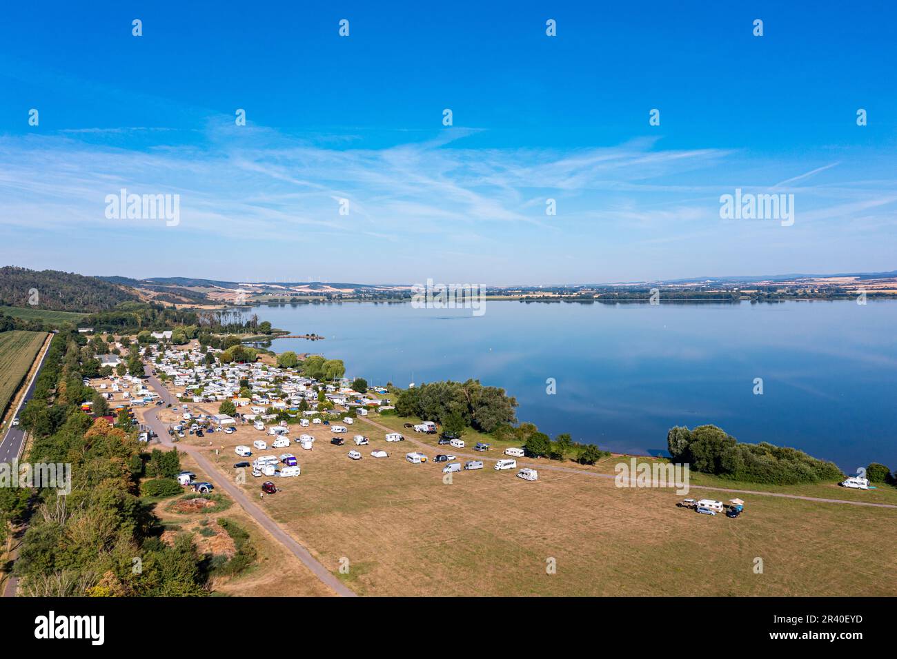 Camping Kelbra Reservoir Thuringia Stock Photo - Alamy