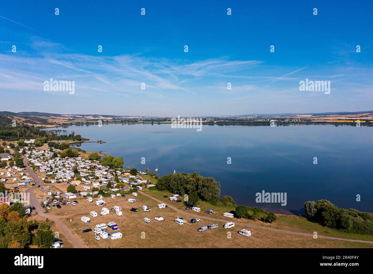 Camping Kelbra Reservoir Thuringia Stock Photo - Alamy