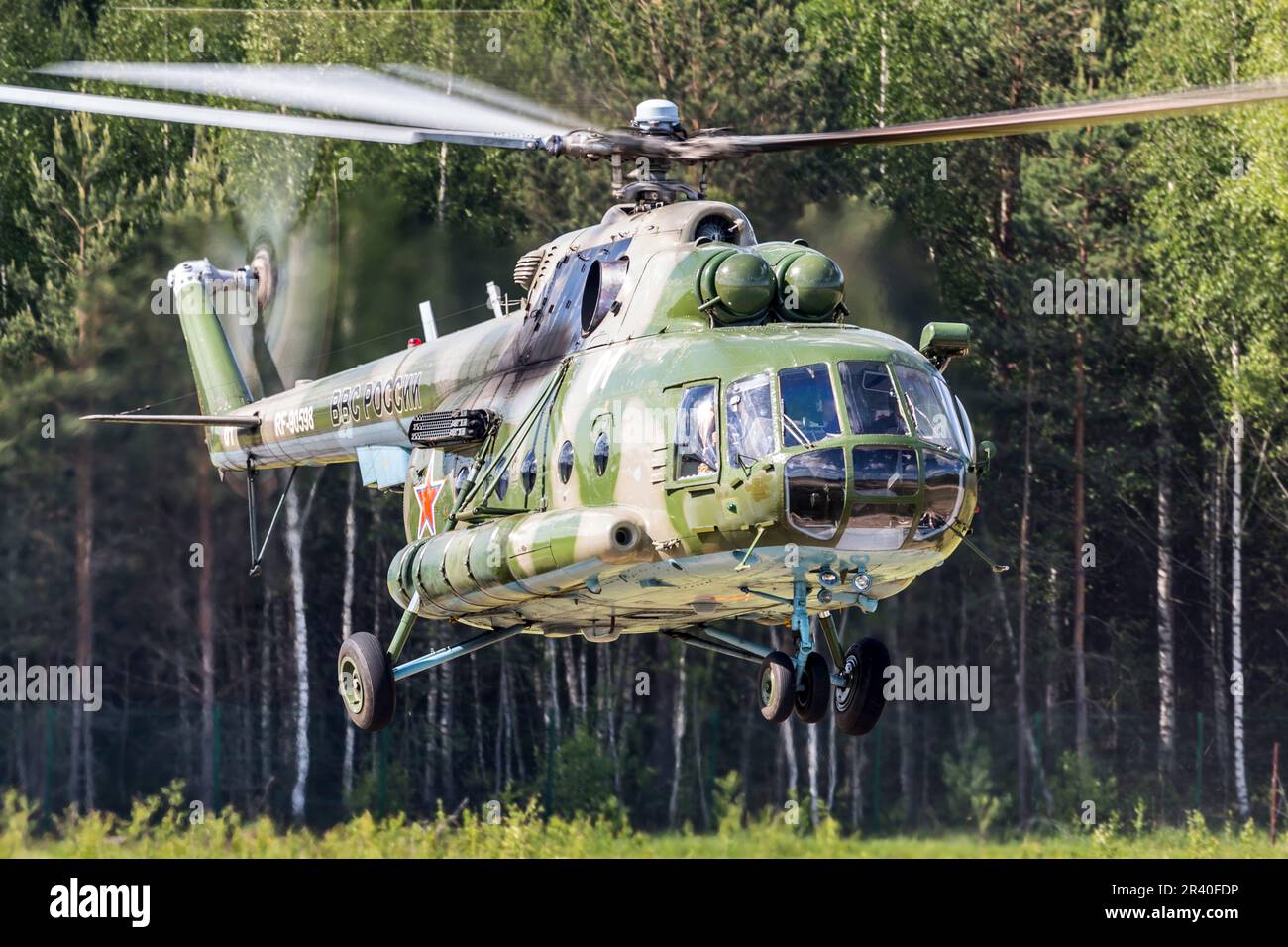 Mil Mi-8MTV-2 transport helicopter of the Russian Air Force landing ...