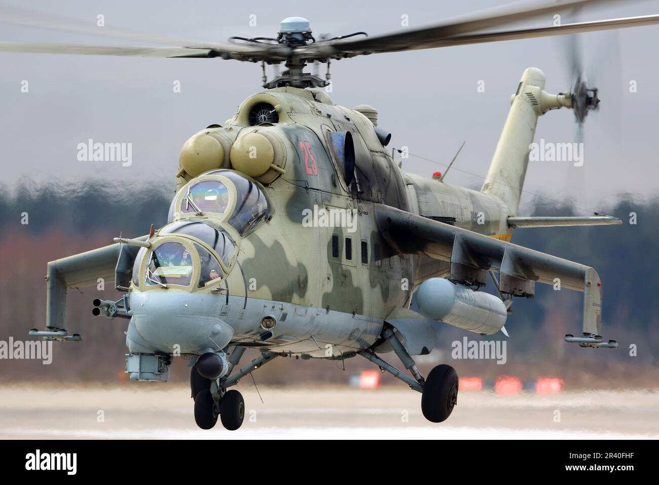 A Mil Mi-24P attack helicopter of the Russian Air Force, Kubinka, Russia Stock Photo - Alamy