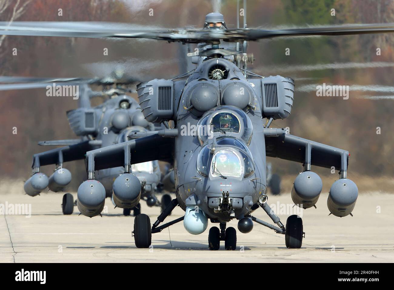 Mil Mi-35M attack helicopter of the Russian Air Force, Kubinka, Russia ...