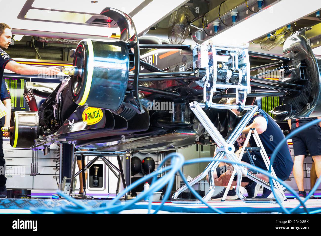 Red Bull Racing RB19, mechanical detail of the floor, and diffusor ...