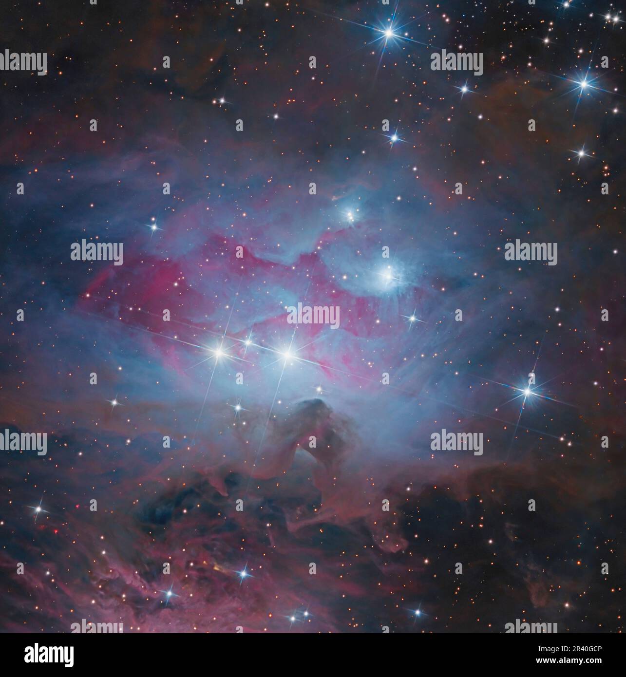 NGC 1973, NGC 1975, NGC 1977, also known as the Running Man Nebula ...