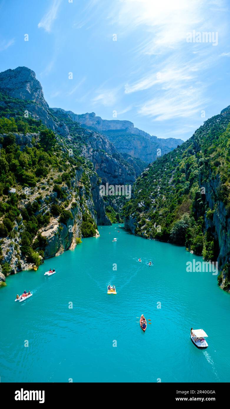 Gorges Du Verdon lake of Sainte Croix, Provence, France, blue green ...