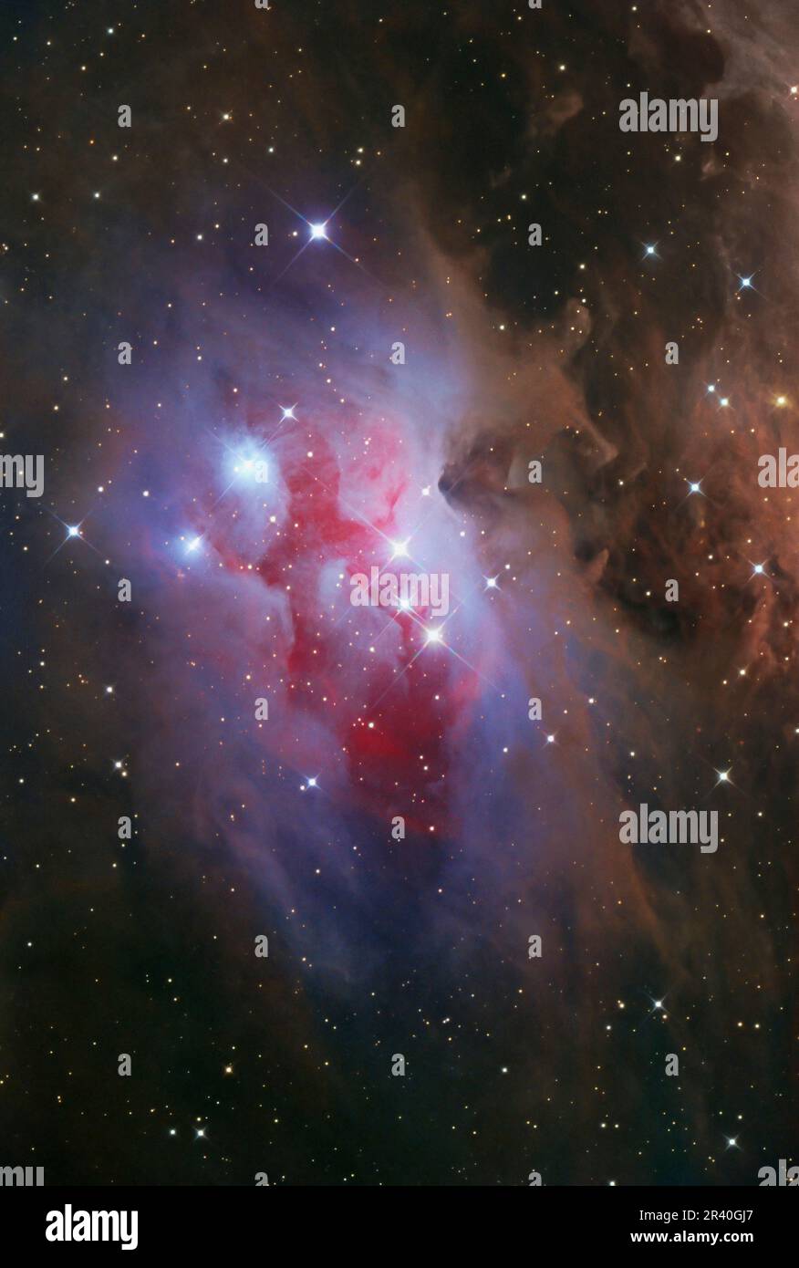 Reflection nebula in Sh2-279, known as the Running Man Nebula Stock ...