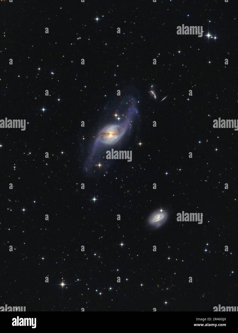 NGC 3718 and its companion galaxy NGC 3729 Stock Photo - Alamy