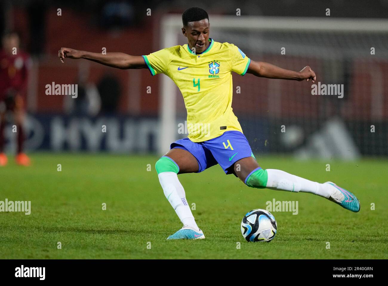 Brazil's Robert Renan winds up to kick a ball during a FIFA U-20 World ...