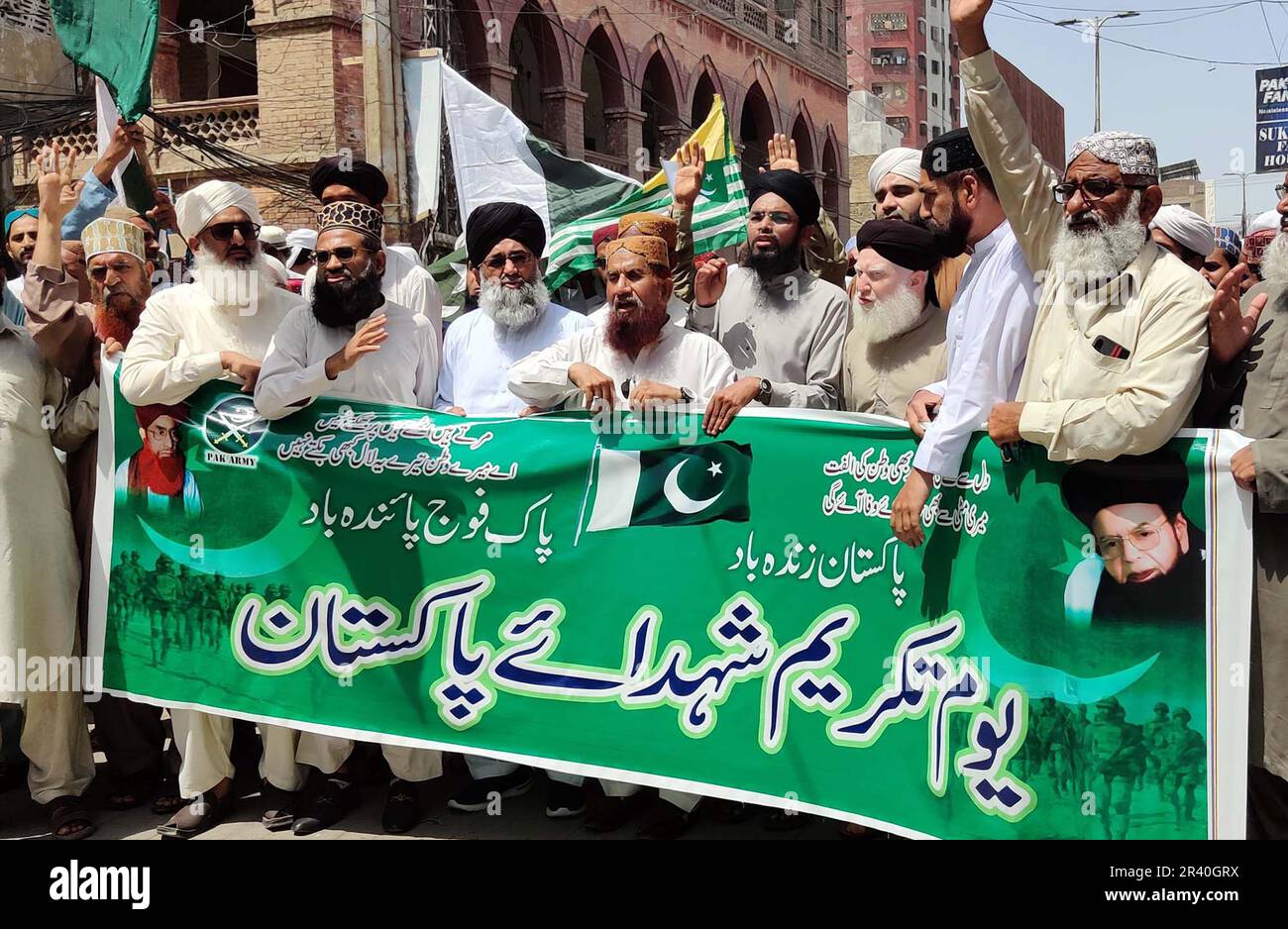 Members of religious organization are holding rally to pay tribute to ...