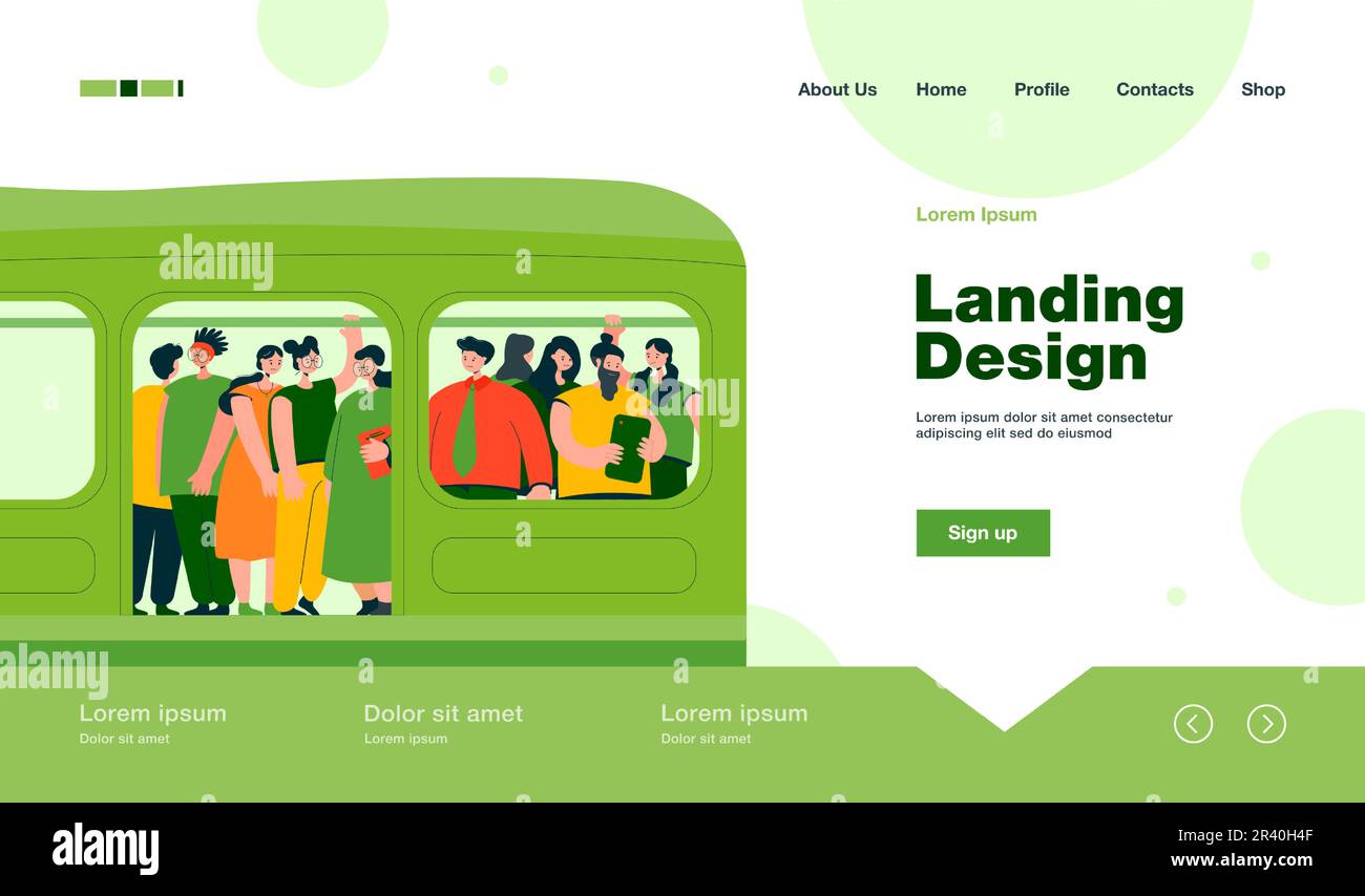 Commuting, transport and overpopulation concept Stock Vector Image ...