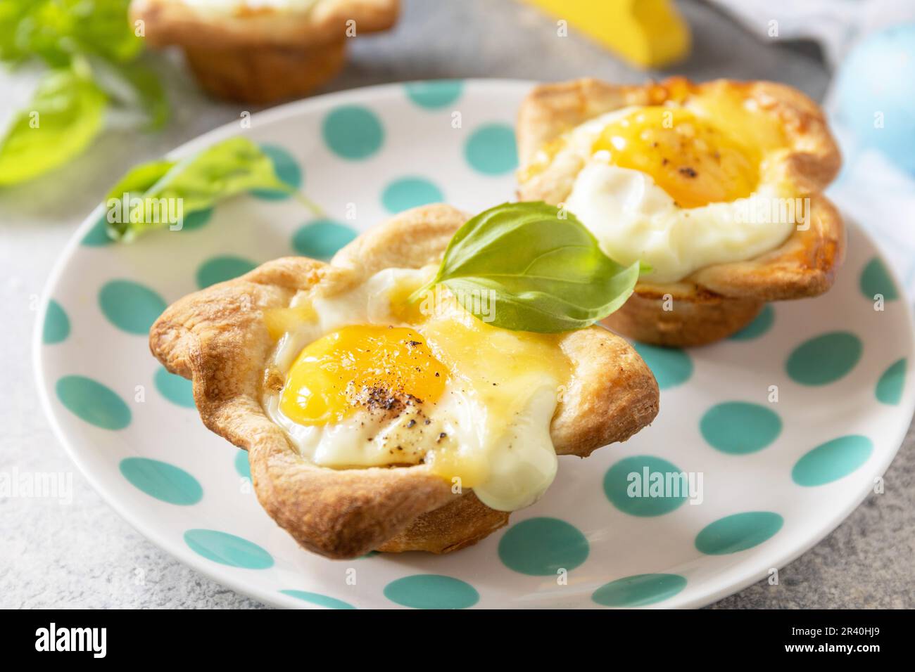 Easter Breakfast Idea Scrambled Eggs In Puff Pastry With Cheese And