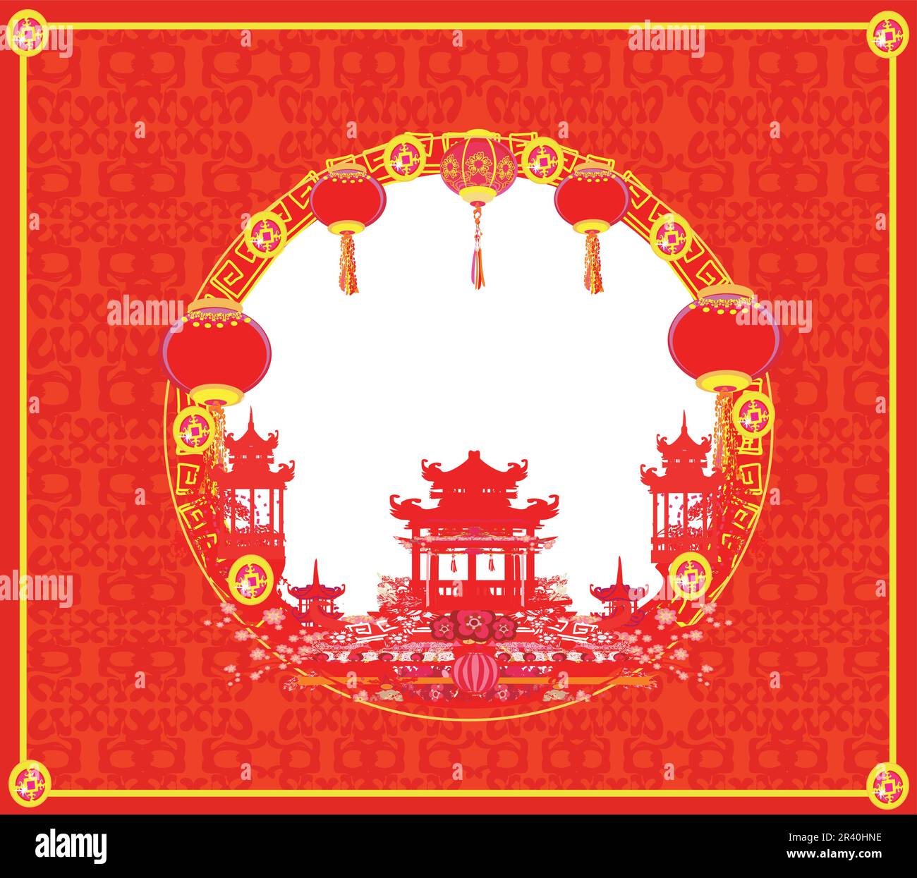 Mid-Autumn Festival for Chinese New Year - frame Stock Vector Image ...