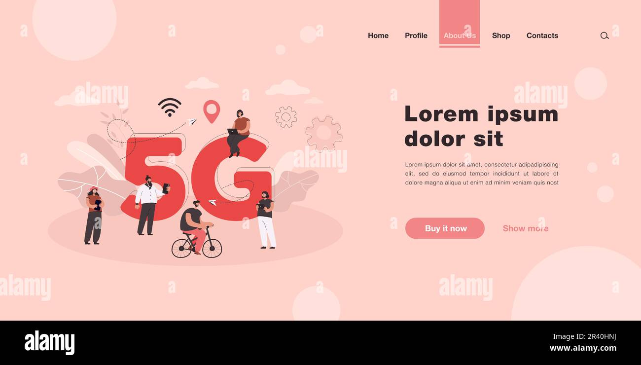 Cartoon people surfing Internet in smart city Stock Vector Image & Art ...