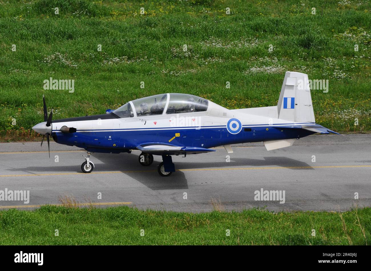Hellenic Air Force T-6A Texan aircraft at Kalamata Air Base, Greece ...