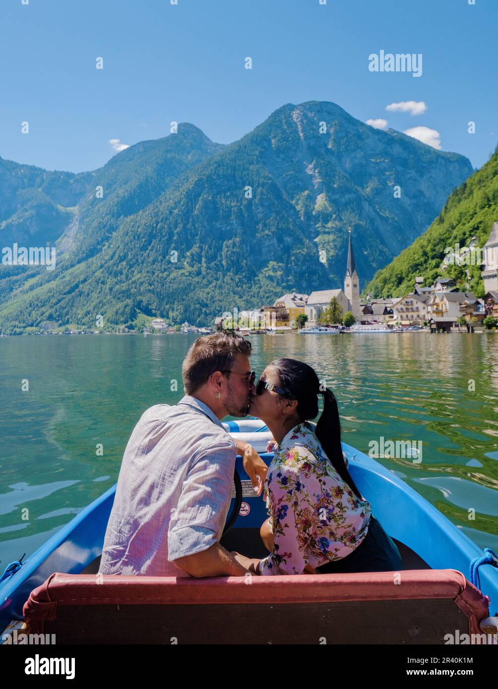 Hallstatt Salzkammergut, Austria, Hallstatt village on Hallstatter lake ...