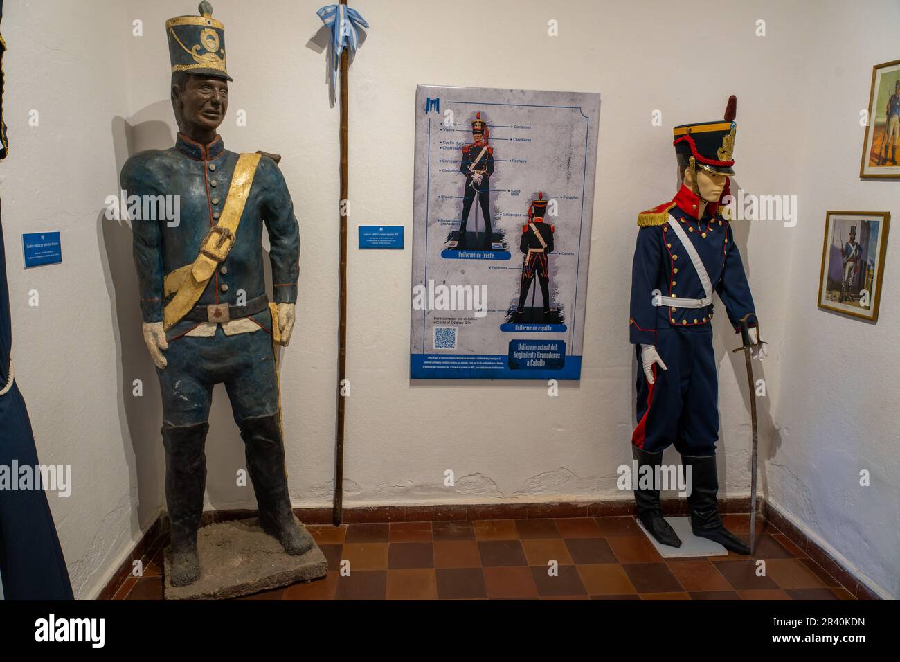 Mannequins in the uniform of the Army of the Andes in the Museum of the ...