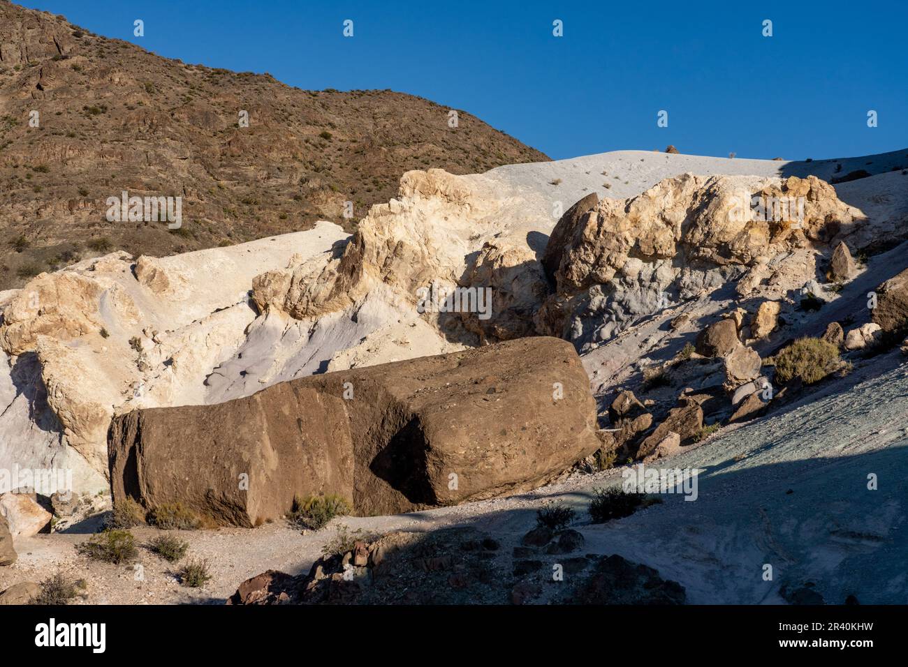 Colorful geologic formations in the Hill of Seven Colors area near ...