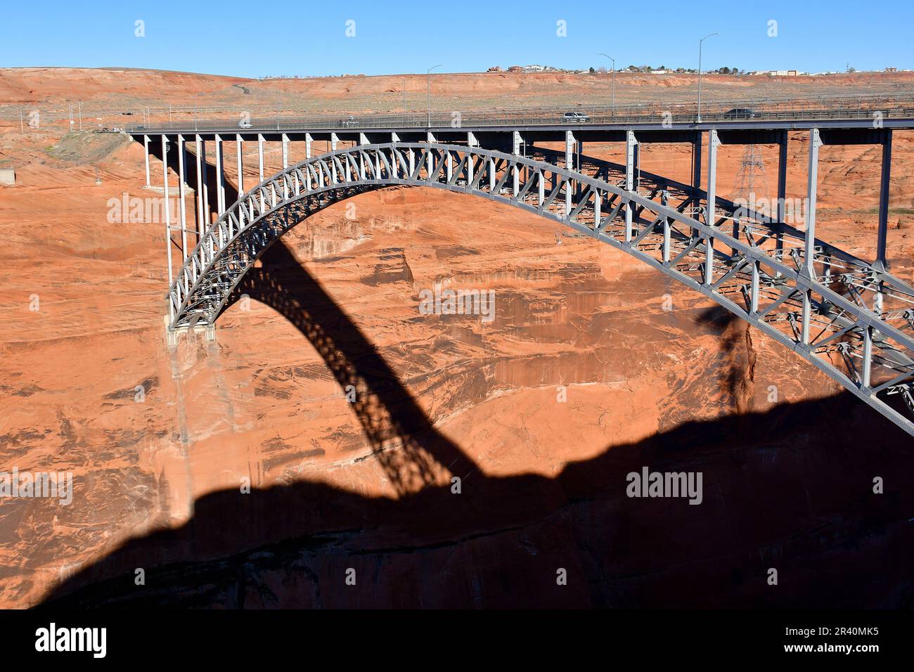 Glen Canyon Bridge or Glen Canyon Dam Bridge, Arizona, USA, North ...