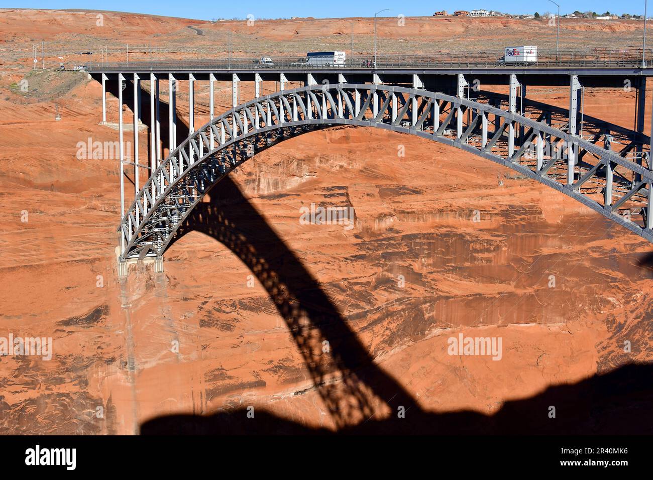 Glen Canyon Bridge or Glen Canyon Dam Bridge, Arizona, USA, North ...