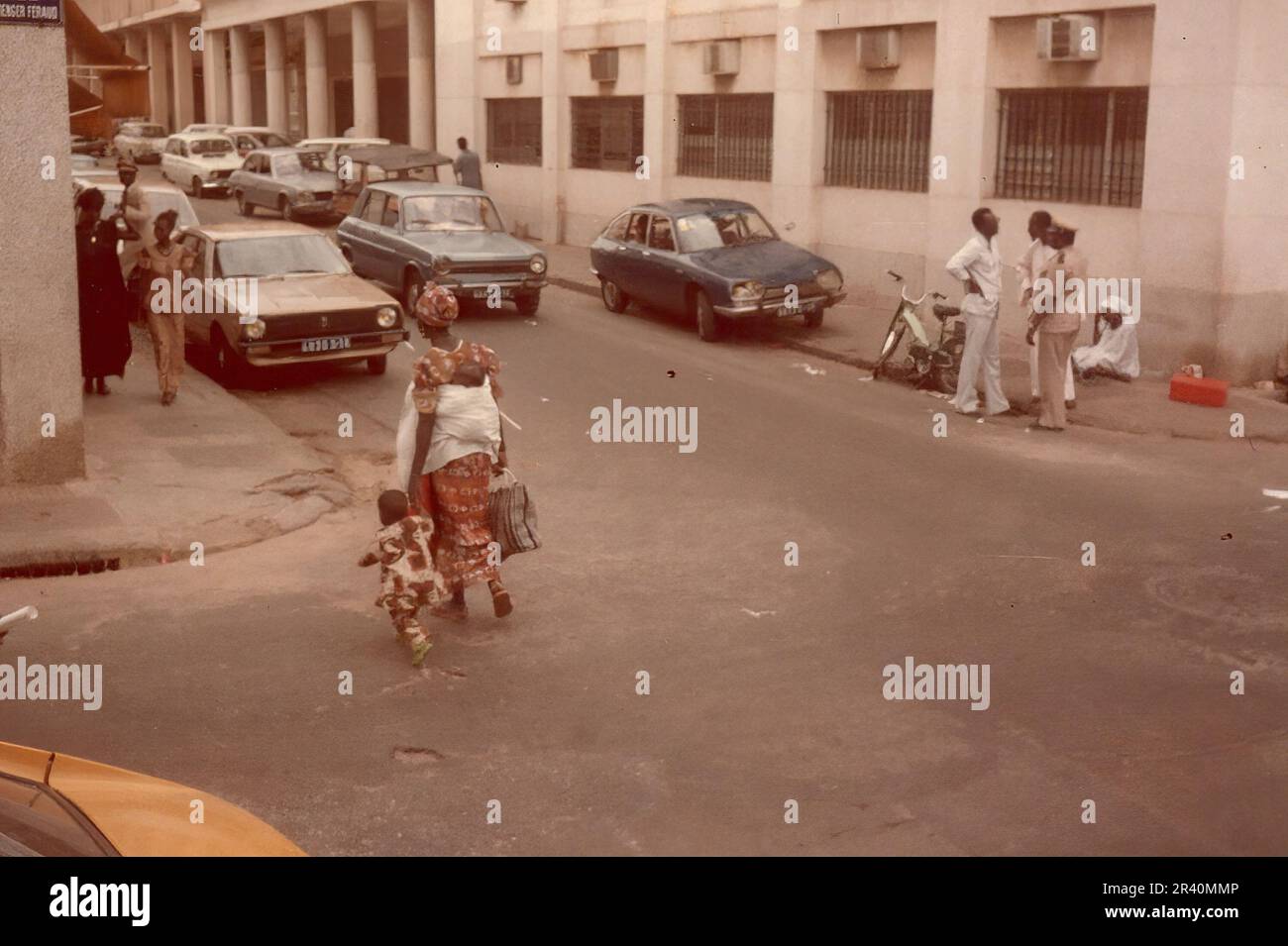 Vintage street prints of real people in Adibjan, Ivory Coast, Africa in ...
