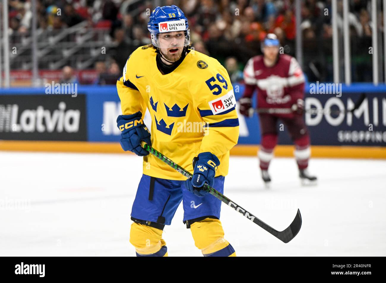 Riga, Latvia. 25th May, 2023. RIGA, LATVIA - MAY 25: Linus Johansson of ...