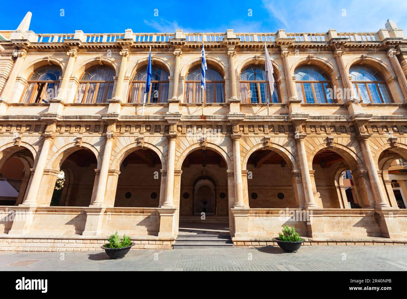 Old Town Hall or Venetian Loggia in Heraklion city centre on Crete ...
