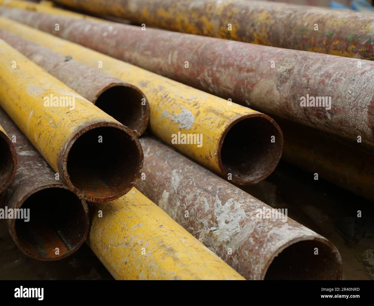 Steel Pipes for architectural building Stock Photo - Alamy