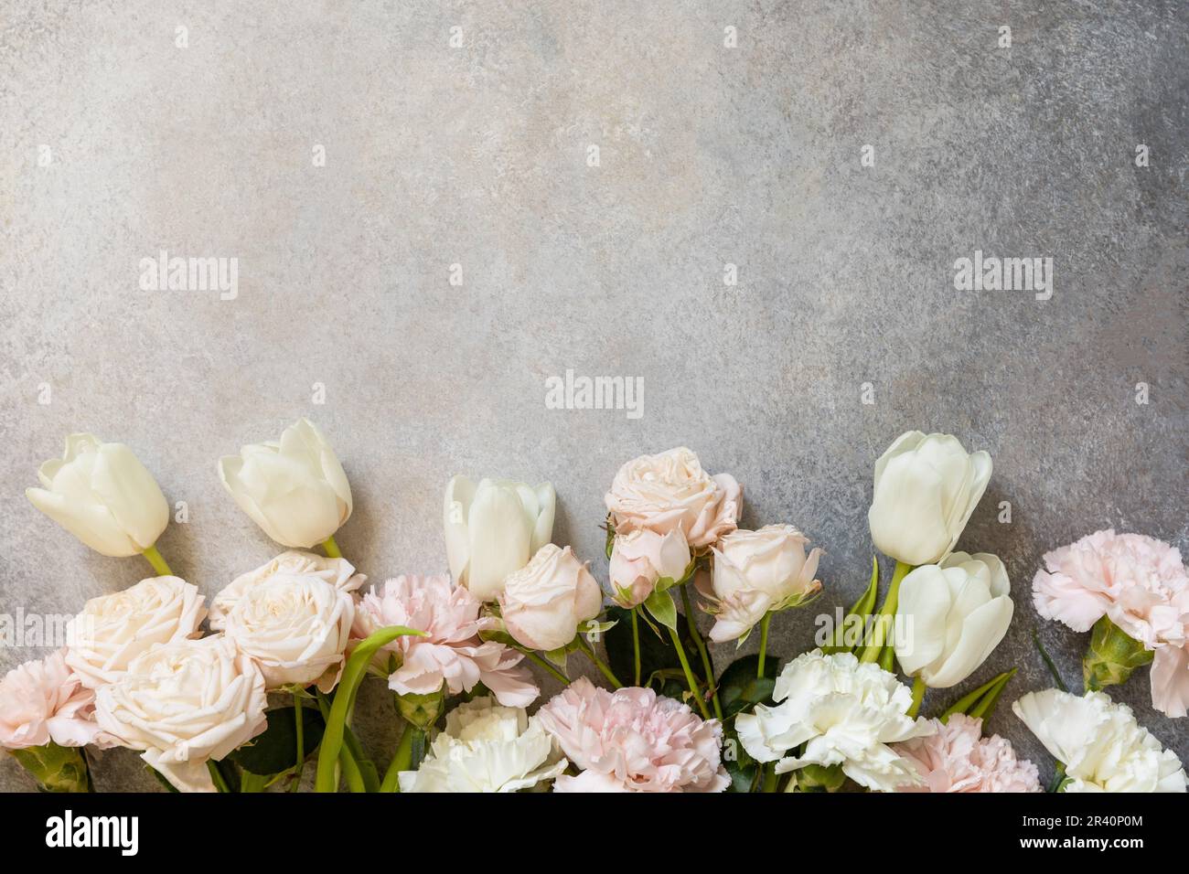 Beautiful spring flowers greeting card. Flower composition for holiday ...