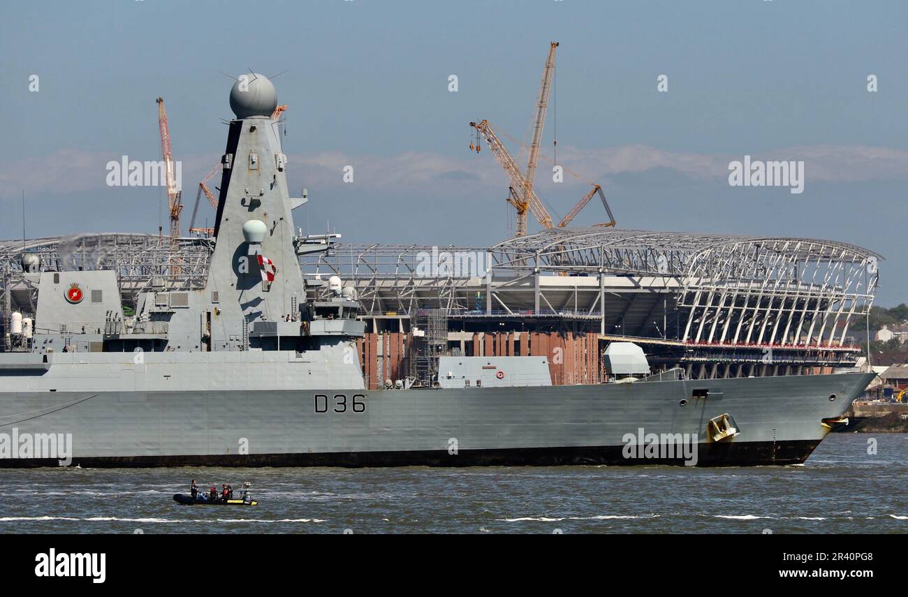 Liverpool, United Kingdom. 24th May, 2023. HMS Defender and The French ...