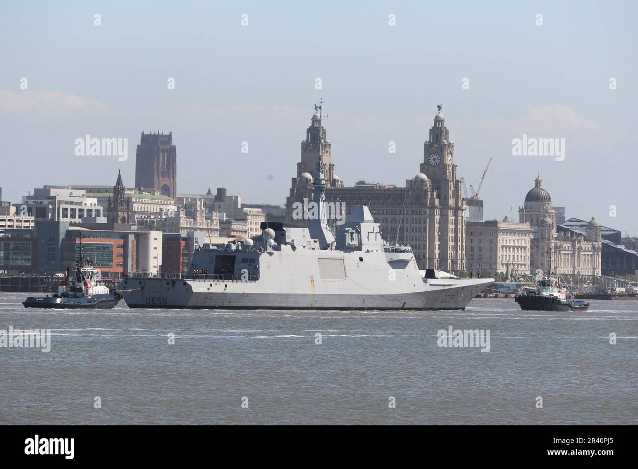 Liverpool, United Kingdom. 24th May, 2023. HMS Defender and The French ...