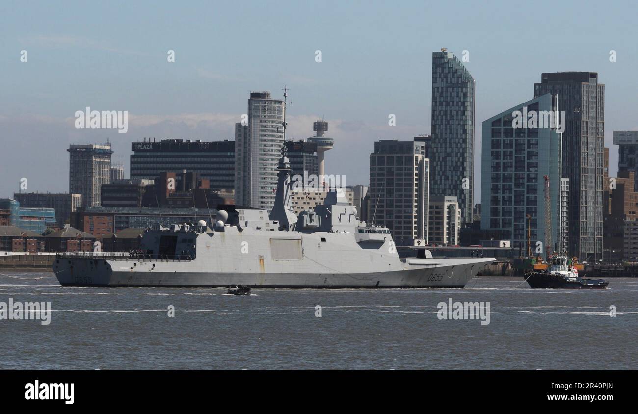 Liverpool, United Kingdom. 24th May, 2023. HMS Defender and The French ...