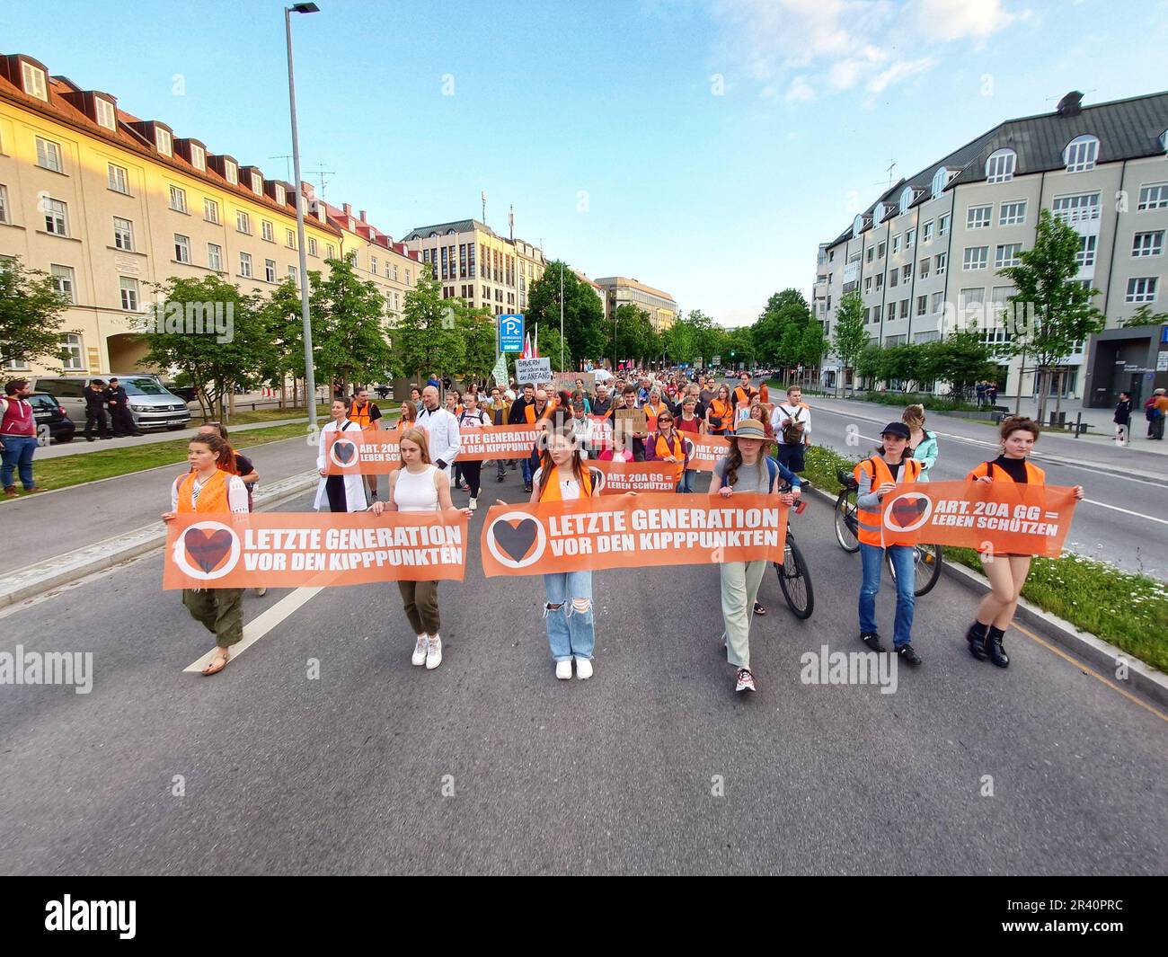 Munich, Bavaria, Germany. 25th May, 2023. Members of Letzte Generation ...