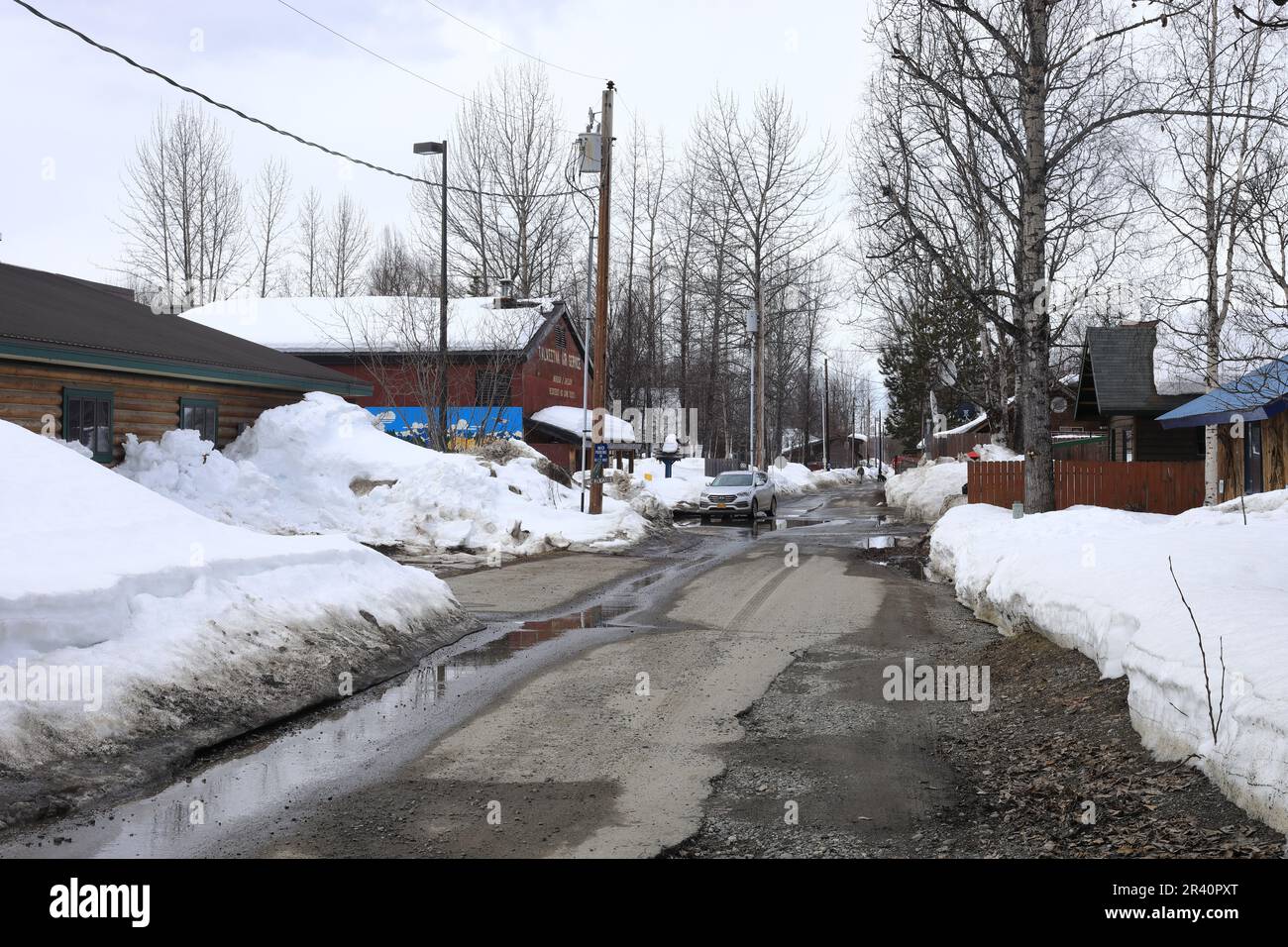 Talkeetna in April Stock Photo - Alamy