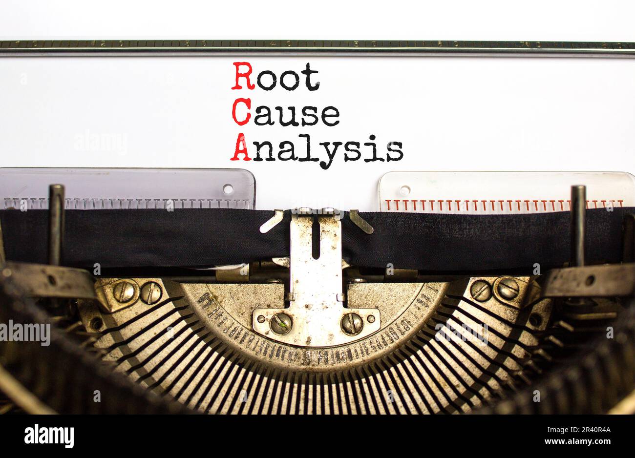 RCA root cause analysis symbol. Concept words RCA root cause analysis ...