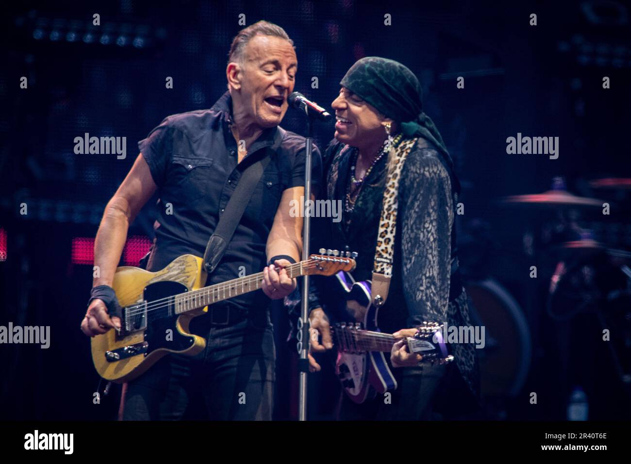 AMSTERDAM - Bruce Springsteen and Steven Van Zandt perform with The E ...